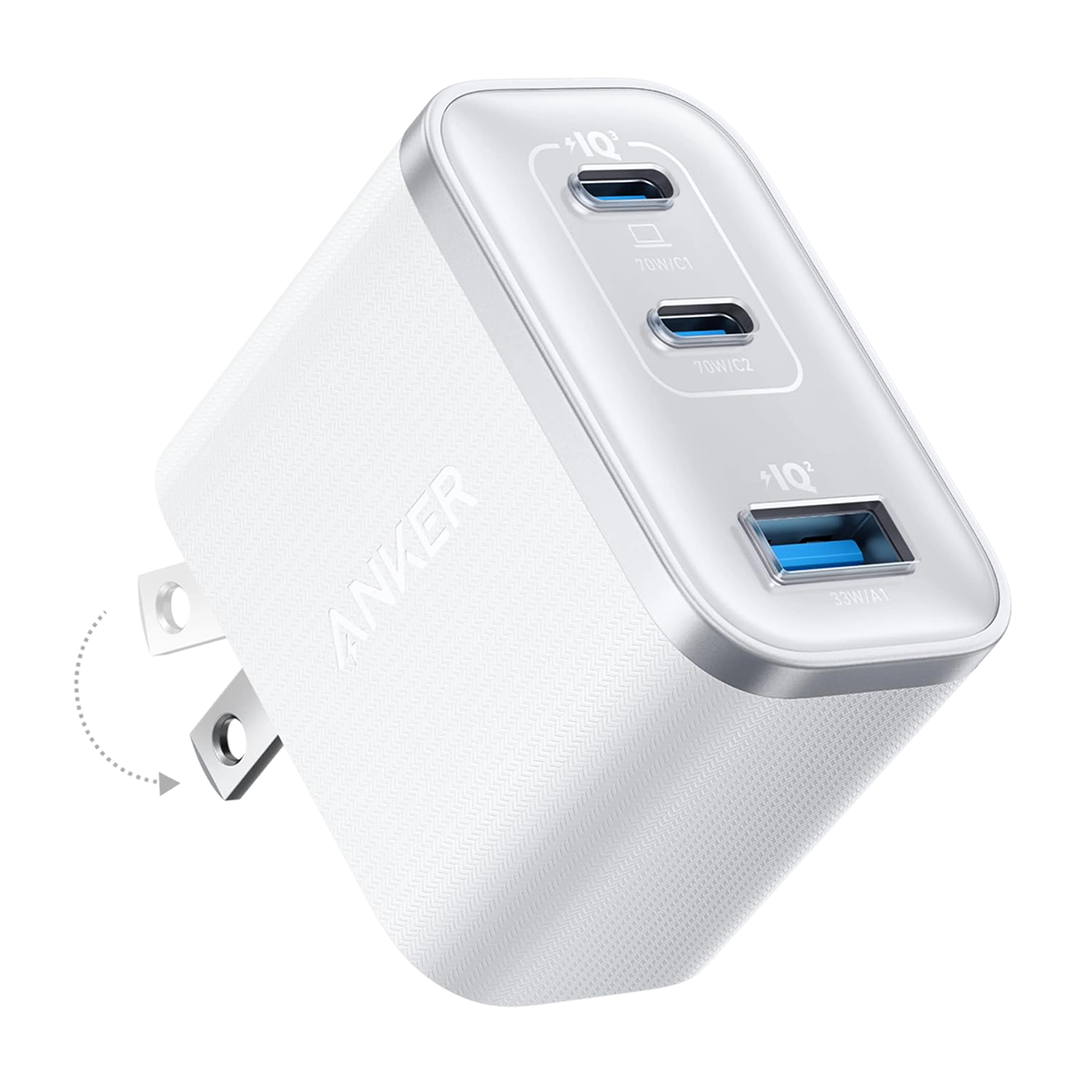 Anker Nano Charger (70W, 3 Ports) Wall Charger A121A – Compact High-Sp ...